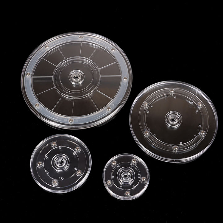 Turntable Transparent Acrylic 360 Rotating Display Stand Round Jewelry ...