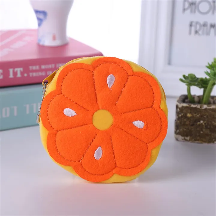 Fruits Plush Coin Purse Watermelon Orange Fruit Children Small Change ...