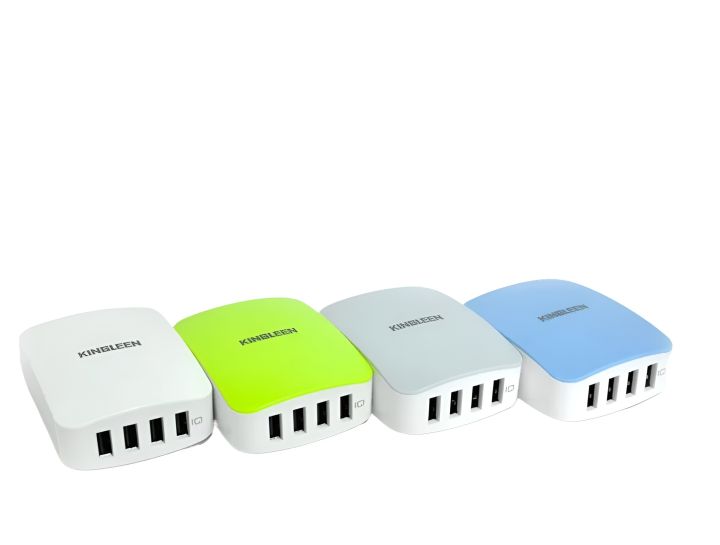 4-Port USB Wall Charger Travel Charger Charging Station with Smartid ...