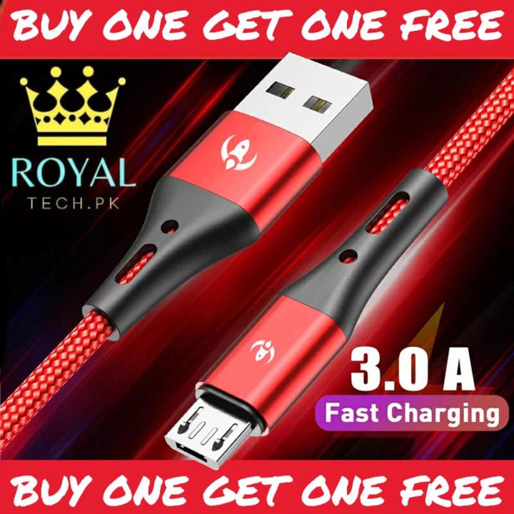 High Speed 3.0A Fast Charging Nylon Braided Usb Cable Imported 100% ...