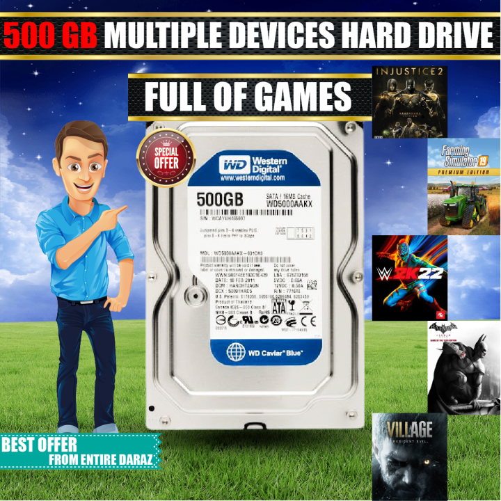 500GB Hard Disk With Full Of Free Games Inside | Daraz.pk