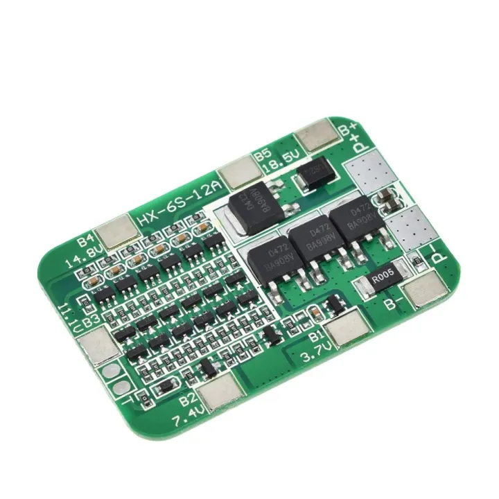 6S 22.2V 12A 18650 Li-ion Lithium Battery BMS Protection Board With ...