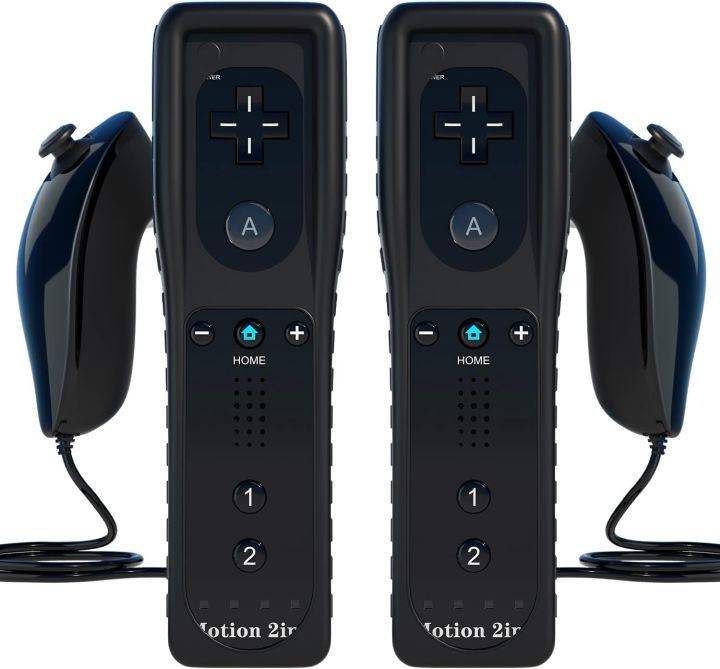 1 pair TechKen Controller for Wii with Motion Plus and Wii Nunchuck ...