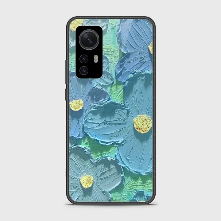 Xiaomi_ 12 Cover - Floral Series - Design 1 - Purple & Aqua - HQ Ultra ...