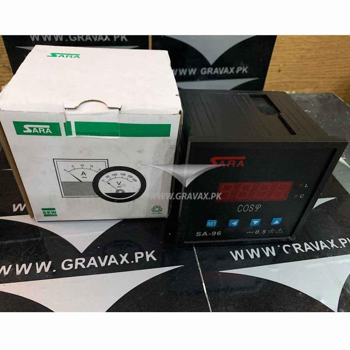 SARA COS meter digital power factor meter three phase 96x96mm size ...