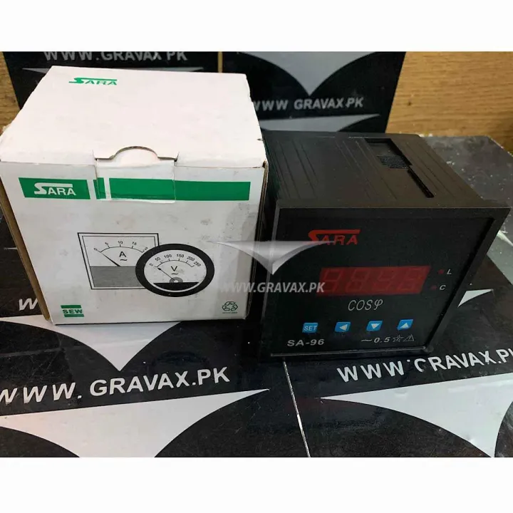 SARA COS meter digital power factor meter three phase 96x96mm size ...