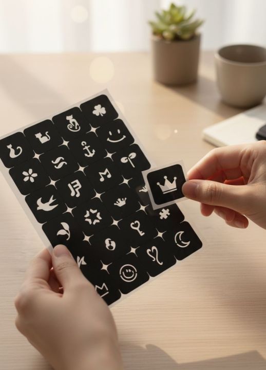 Doodle Tattoos – 24 Sticker Full Sheet of Halal Temporary Tattoos ...