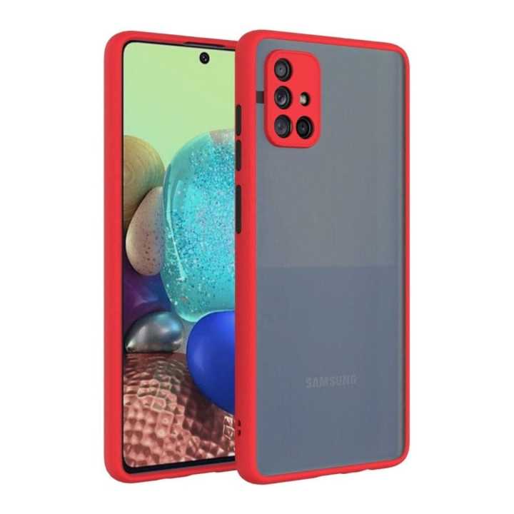 Samsung Galaxy A51 4G phone cover Color Button Soft Corner Hard Back ...