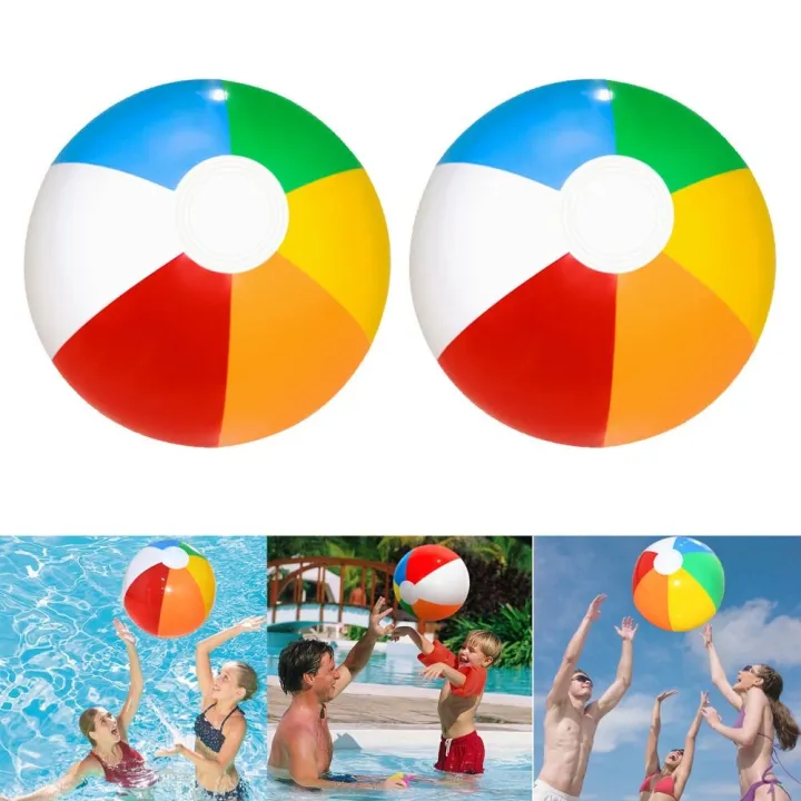 Fun Party Toy Big Inflatable Beach Ball PVC 40cm Rainbow Beach Ball ...