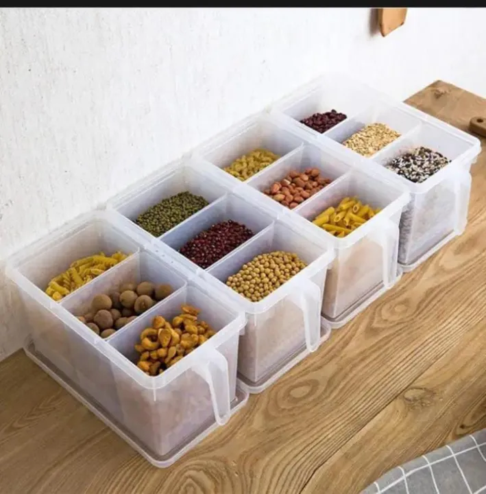 Kitchen Storage Containers With Handle, Plastic Food Storage Organizer ...