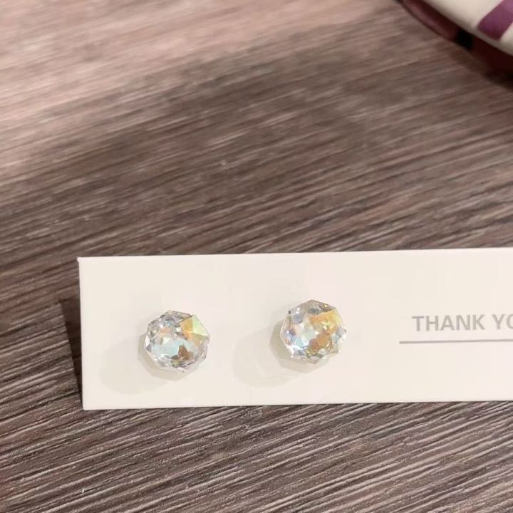 【Mega Sale】Super Shiny Eight-Sided Rose Artificial Crystal Earrings ...