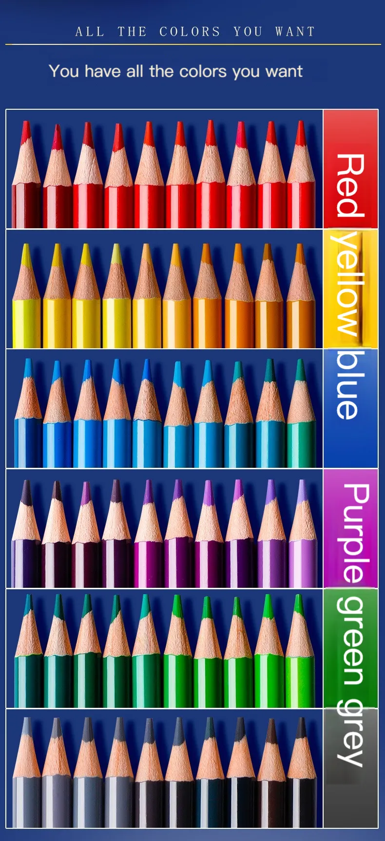 48/120/150/200 Colored Pencils Professional Oil Color Pencil Set ...