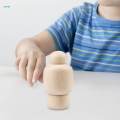 Unfinished Wooden Peg Doll Human Body Unpainted Decorative Tree Shape ...