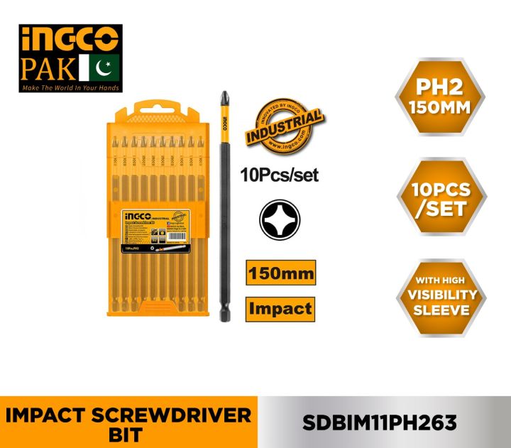 Ingco 10pcs Impact screwdriver bit | Daraz.pk