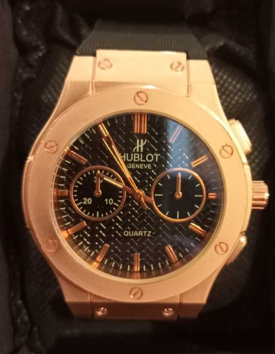 Hublot Geneva Quartz Chronograph Watch For Men | Daraz.pk