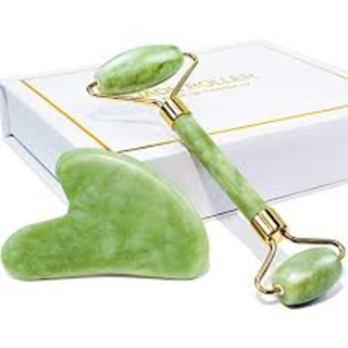 Derma Roller 0.5mm with Jade Roller & Gua Sha Set - Anti-Aging Skincare ...