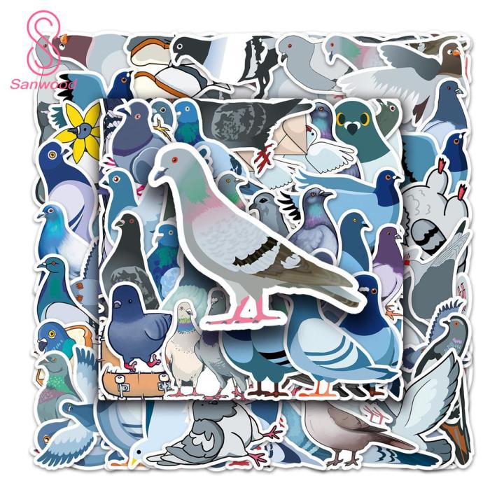 1 Set DIY Pigeon Sticker Self Adhesive Removable Waterproof High ...