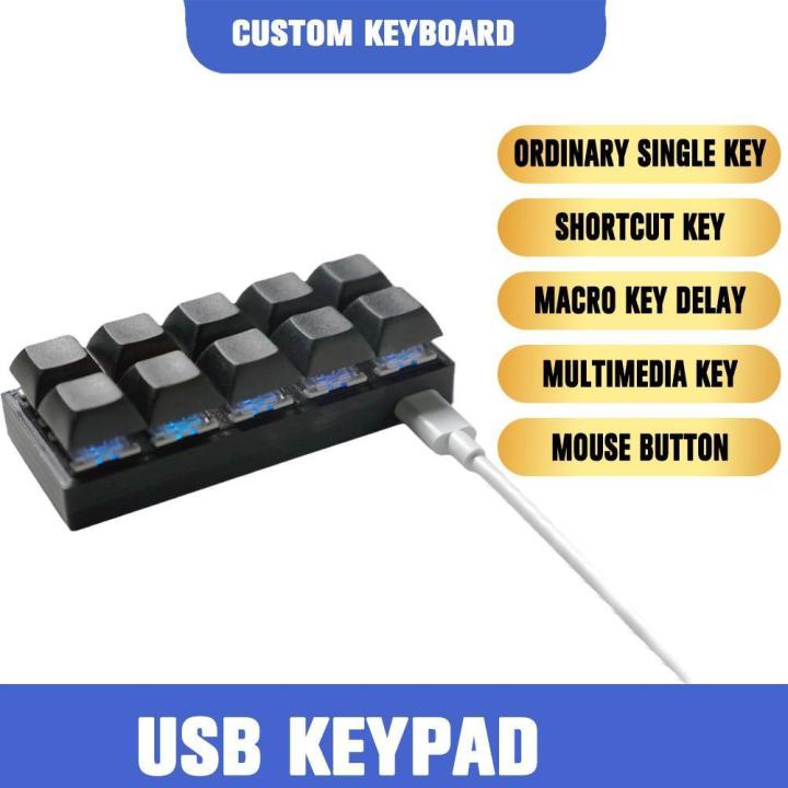 Custom Mini Keyboard OSU Gaming Keypad Programmable DIY Green Axis ...