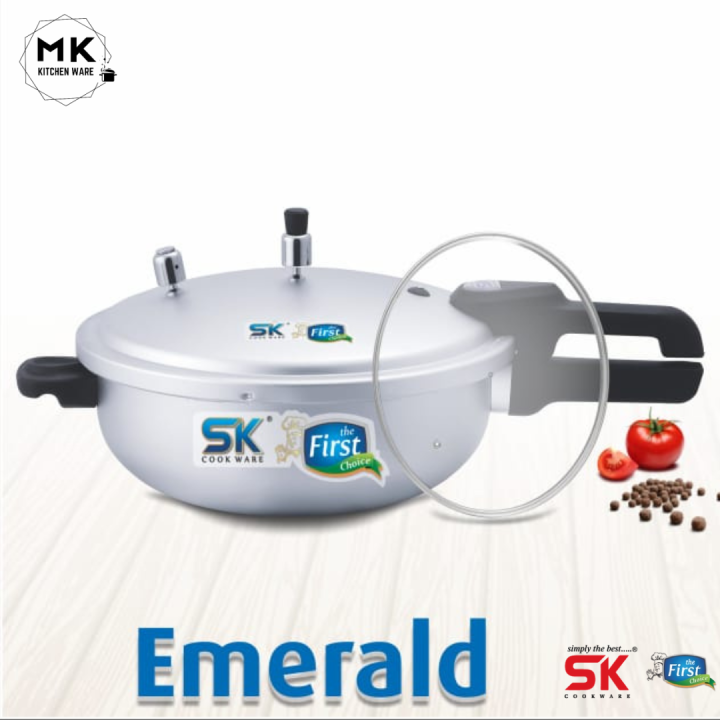 Pressure Cooker | Karahi/Wok Pressure Cooker | SK Emerald 2-in-1 ...