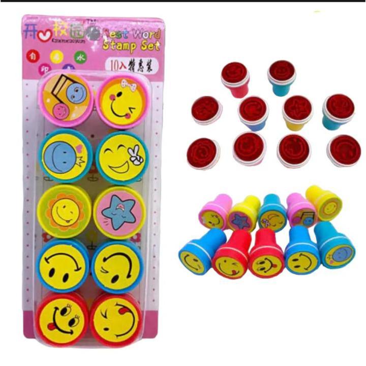 Cute Emoji Stamps | Cartoon stamp Face Stamper For Kids | School Arts ...