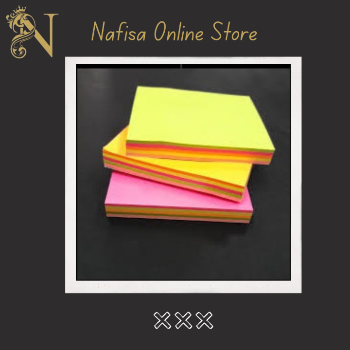 Vibrant Multicolor Sticky Notes Pack of 2| 100 Sheets Each | Size 3 by ...