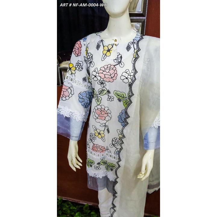 NOON FASHION 03 Piece Embroidery Stitched Suit Ready to Wear fashion ...