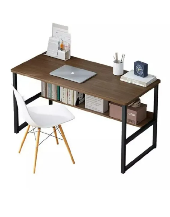 Gaming Table | H-shape table | Office Table | Desktop Table With Book Shelf | Office Desk | Book ...