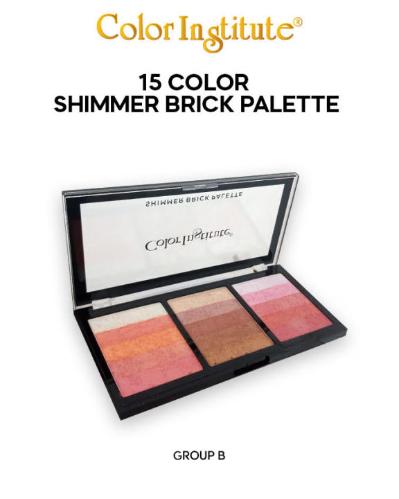 Color Institute Makeup Kit 15 Colours Shimmer Brick Palette, For Face ...