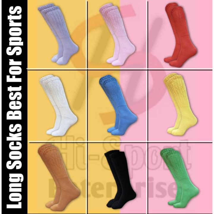 HS Sport Socks Pack of 1 pair multicolor long socks best for football ...