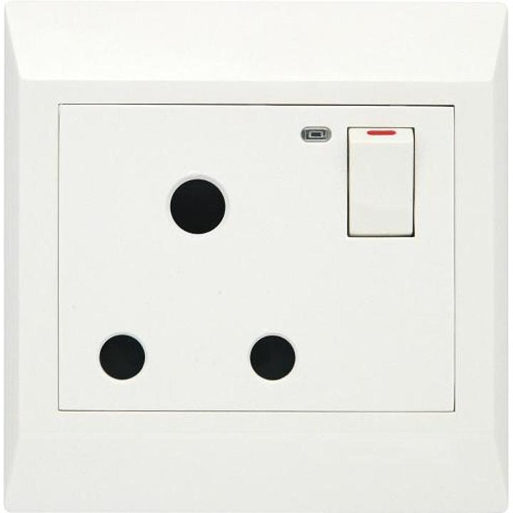 ZT - Clopal Power Switch Socket With LED White 15 Amp | Daraz.pk