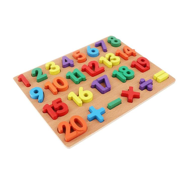Wooden Alphabet – 123 Numbers Sorting Board Blocks Montessori ...