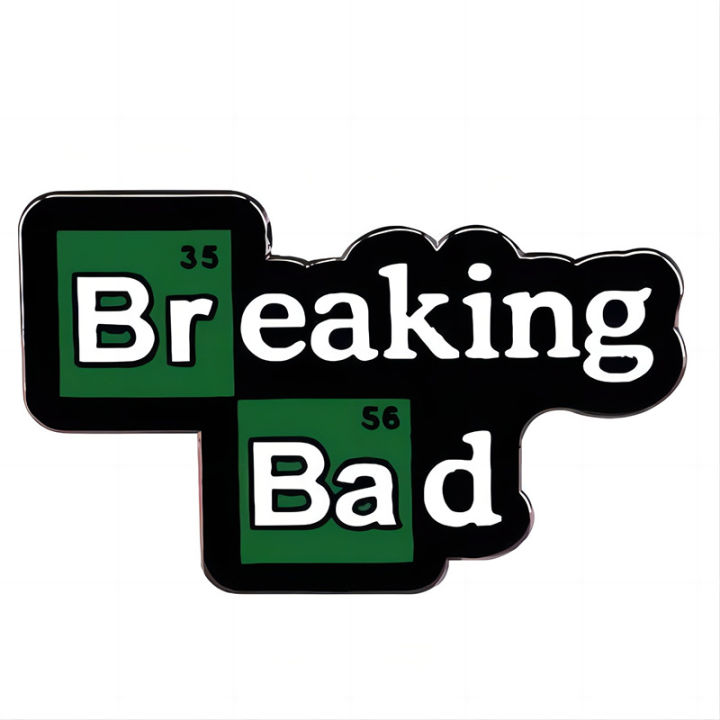 BreakingBad logo brooch Breaking Bad letter Heisenberg hexagon alloy ...