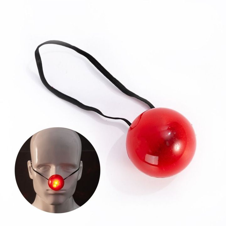 Adult Kids Light Up Clown Red Nose Stage Performances Dress-up Glowing ...