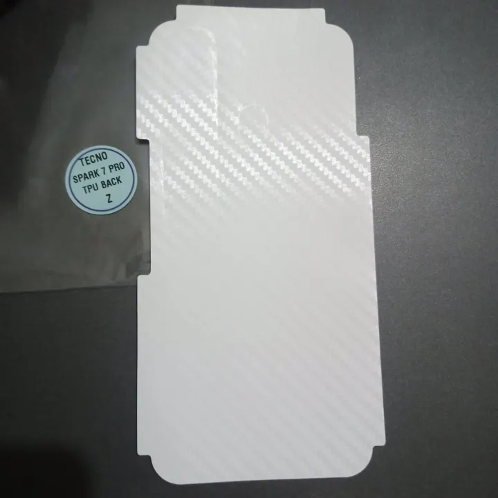 Tecno spark 7 pro - Carbon fibre - Matte Mosaic Design - Back Skin ...