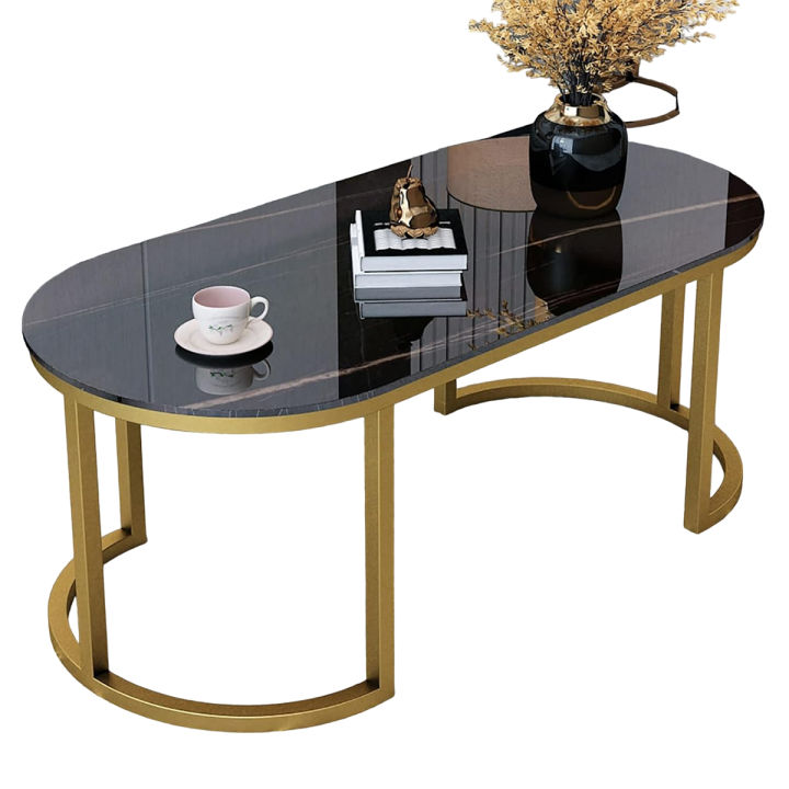 Oval Shape Coffee Table End Table Modern Accent Sofa Side End Table ...