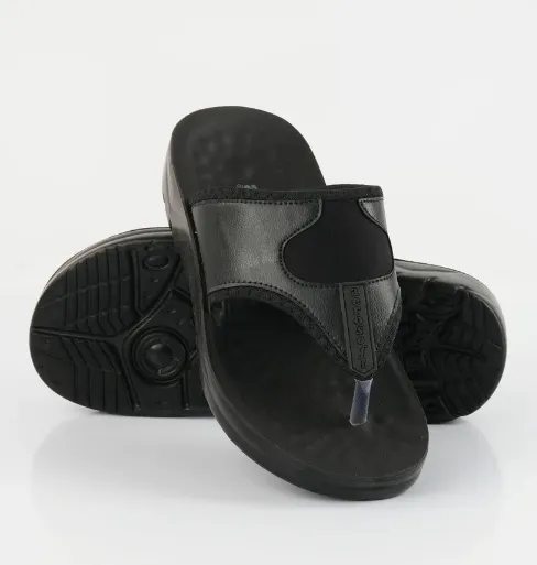 Aerosoft Men Slipper Black MA5114 – Specially Designed Medicated Insole ...