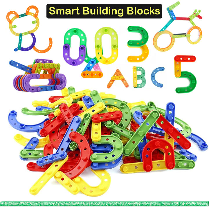 40 Pcs Interlocking Linking Stick Building Blocks Toy Set Creative ...