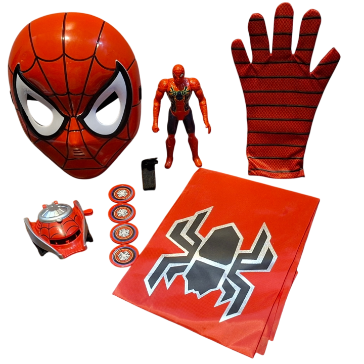 Superhero Spiderman themed role play Kit With Accessory Mask Light ...
