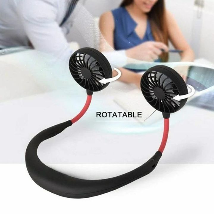 Neck Fan Adjustment Fan Hands-free Hanging Rechargeable Mini Sports ...