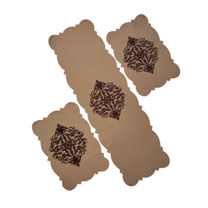 BEST QUALITY JUTE FABRIC 3 PCS TABLE MATS SET | SPECIFIC COLOR AND ...