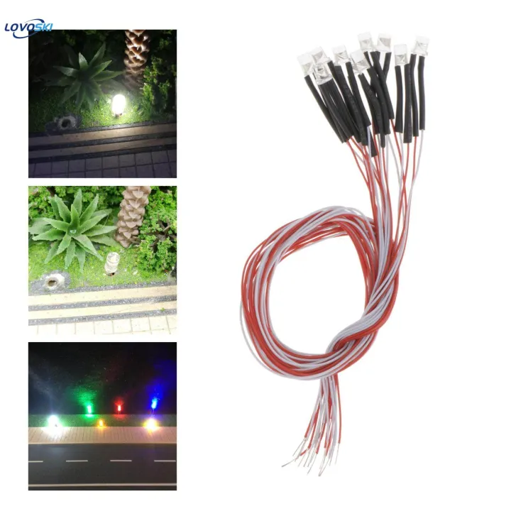 2 x 2-4pack 10PCS Pre-wired 3mm LED Light Bulb Emitting Diodes DC3V RGB ...