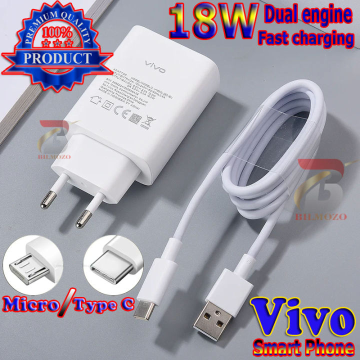 Original 100% Vivo 18W Fast Charging Dual Engine 18W Fast Charger ...