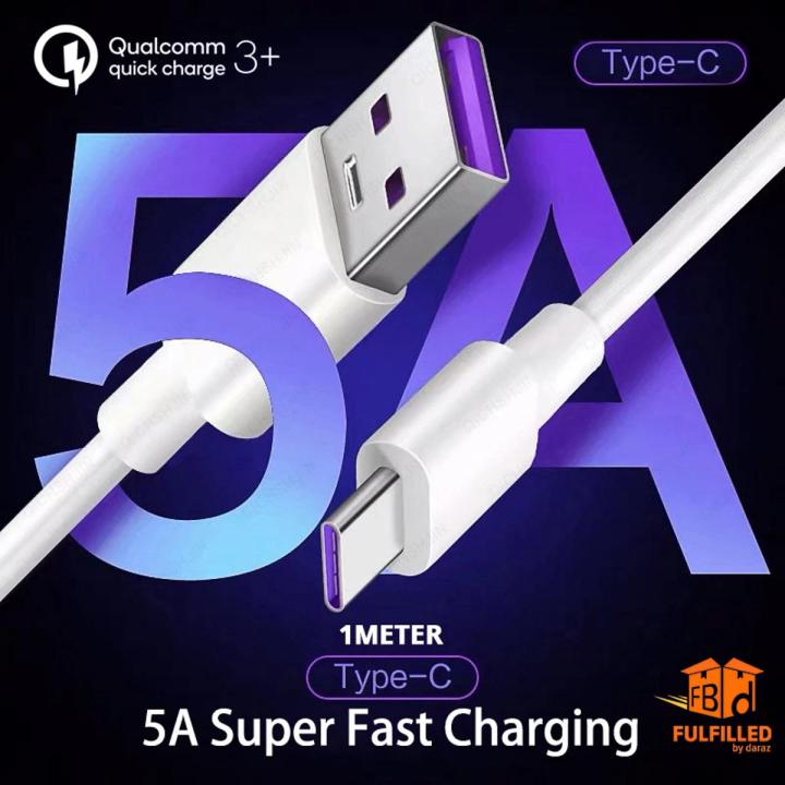 USB Type C Cable 5A, 100% Original USB A to USB C Supercharge Fast ...