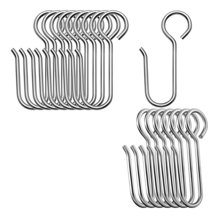 80 Pcs Curtain Hook Metal Curtain Track Hooks S Shaped Stainless ...