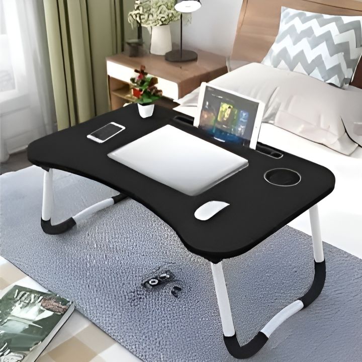 Wooden Gaming Laptop Table For Bed Foldable Stand Ergonomic Portable ...