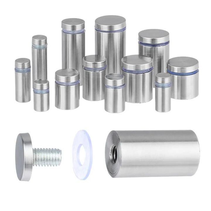 4/6/10Pcs Stainless Steel Advertising Signboard Screw Durable Glass ...