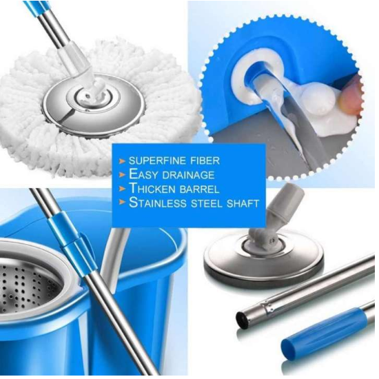 360 Rotating Cleaning Mop Interchangeable Mop Floor Compact | Daraz.pk