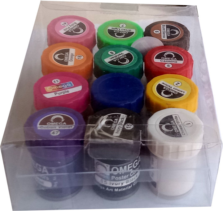 Omega Poster Color 15cc Junior 12 Color Gift Pack | Daraz.pk