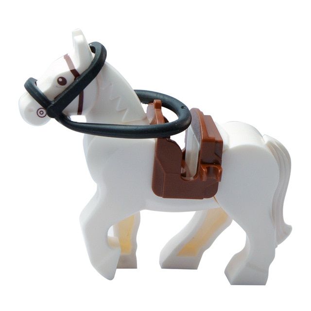Plastic Blocks Mini Blocks Action Figures War Medieval Knight Horse ...
