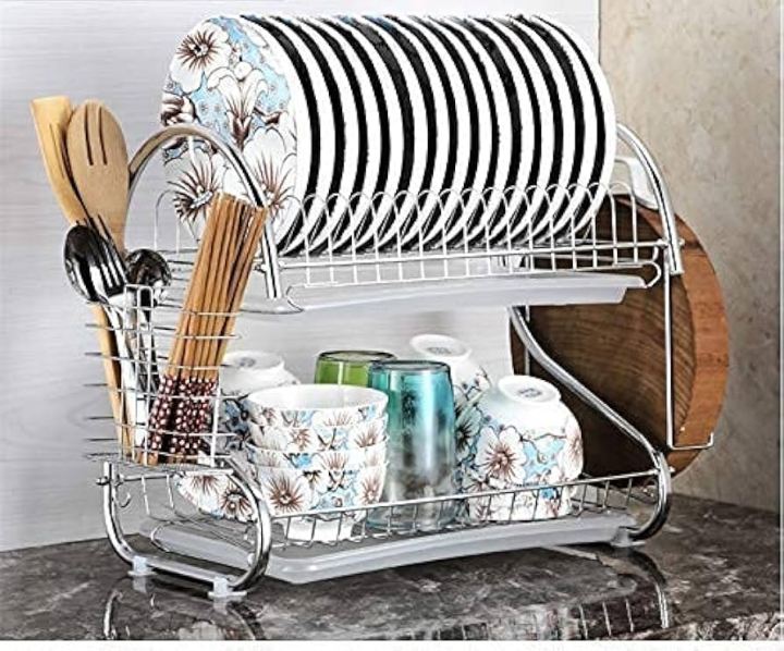 S shape dish rack/ kitchen organizer/ crockery stand | Daraz.pk